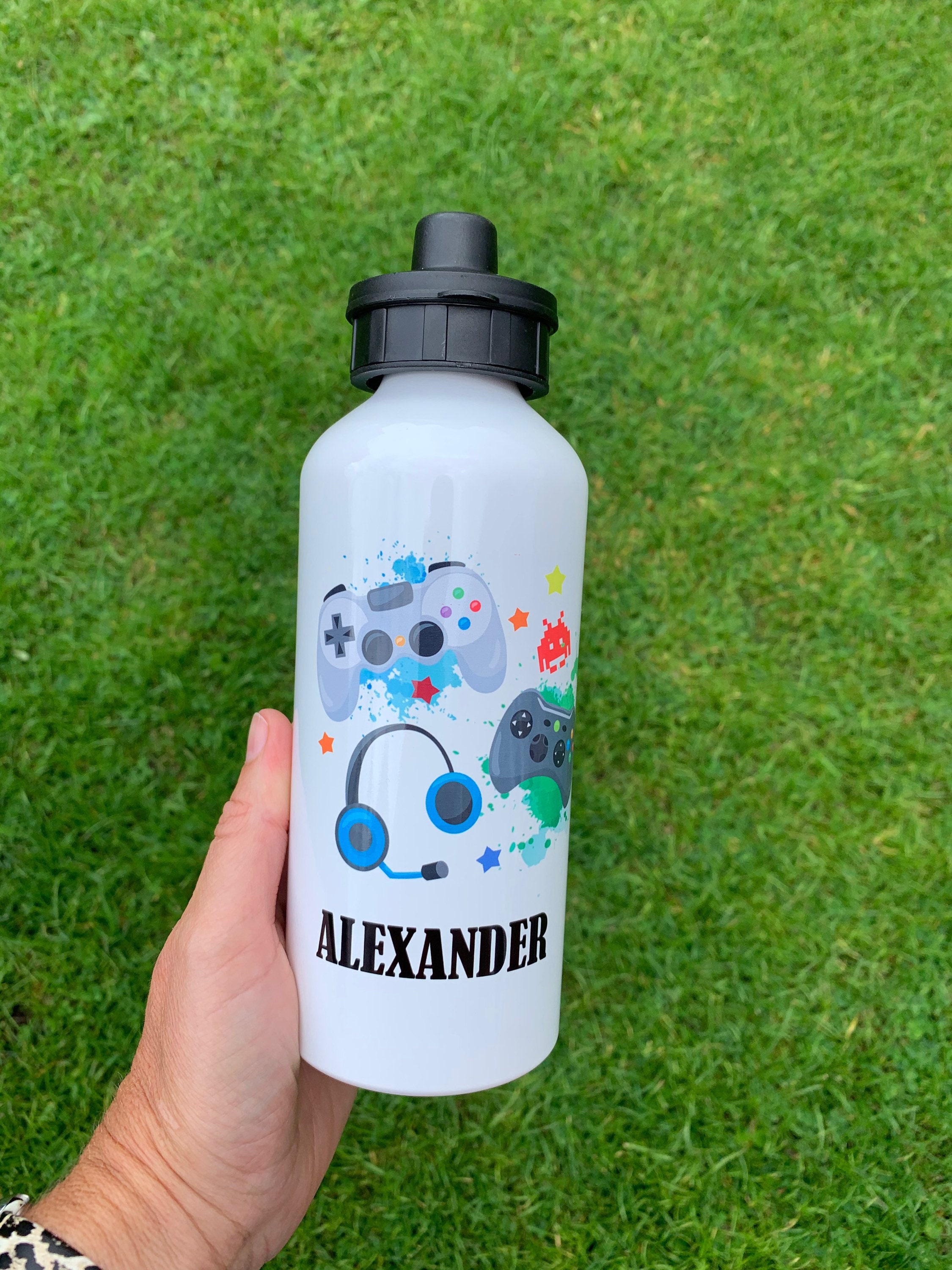 Personalised Gaming Gamer Water Bottle School Sports Girls - Etsy UK