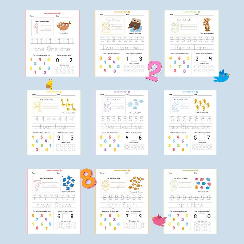 Learning Numbers Printable for Preschoolers – Fun & Engaging ...