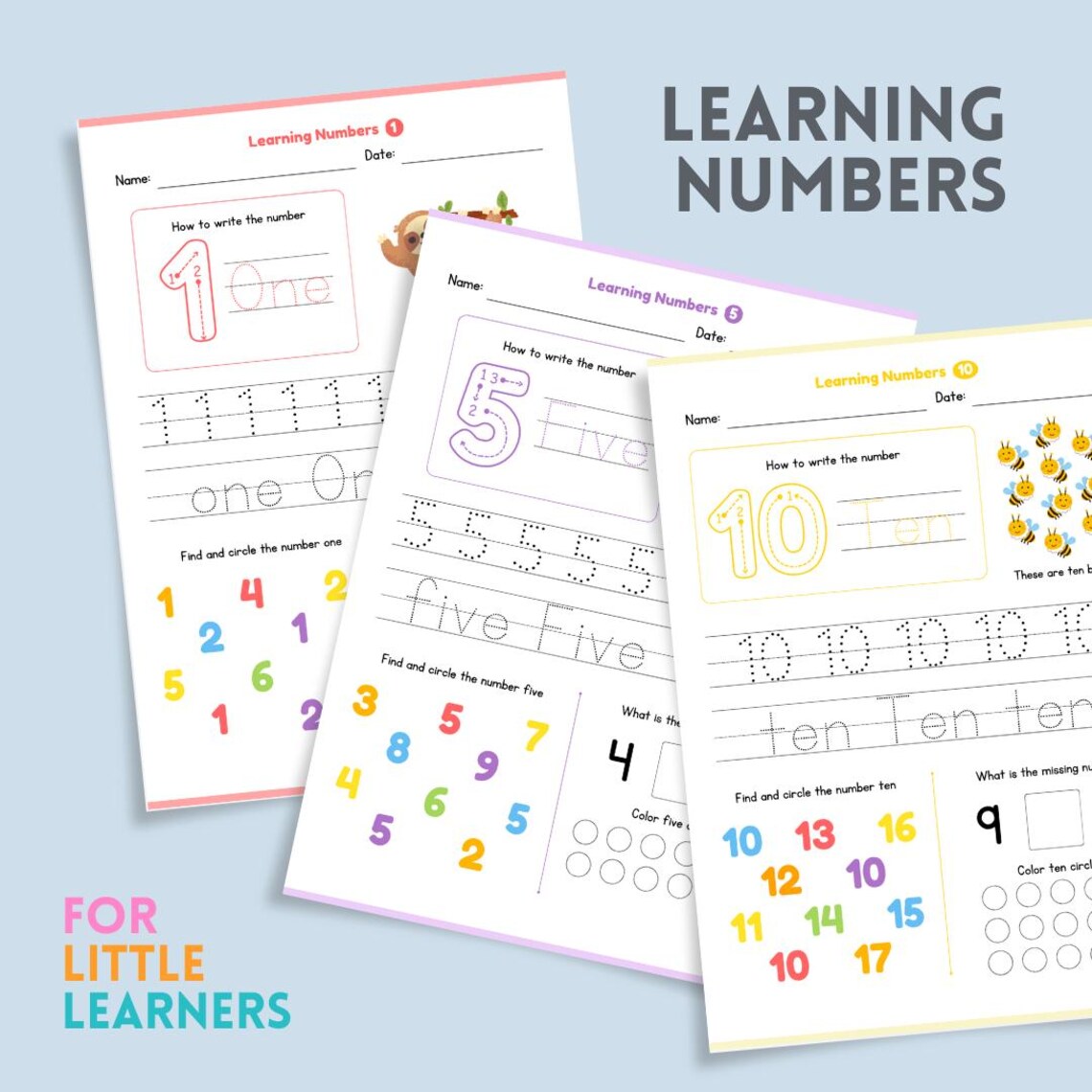Learning Numbers Printable for Preschoolers – Fun & Engaging ...
