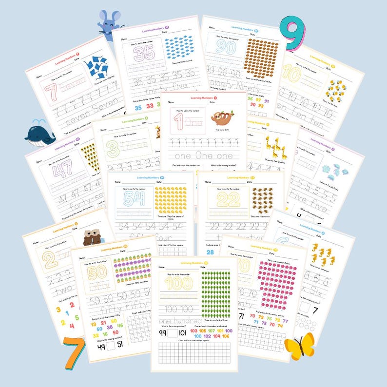 Learning Numbers Printable for Preschoolers – Fun & Engaging ...