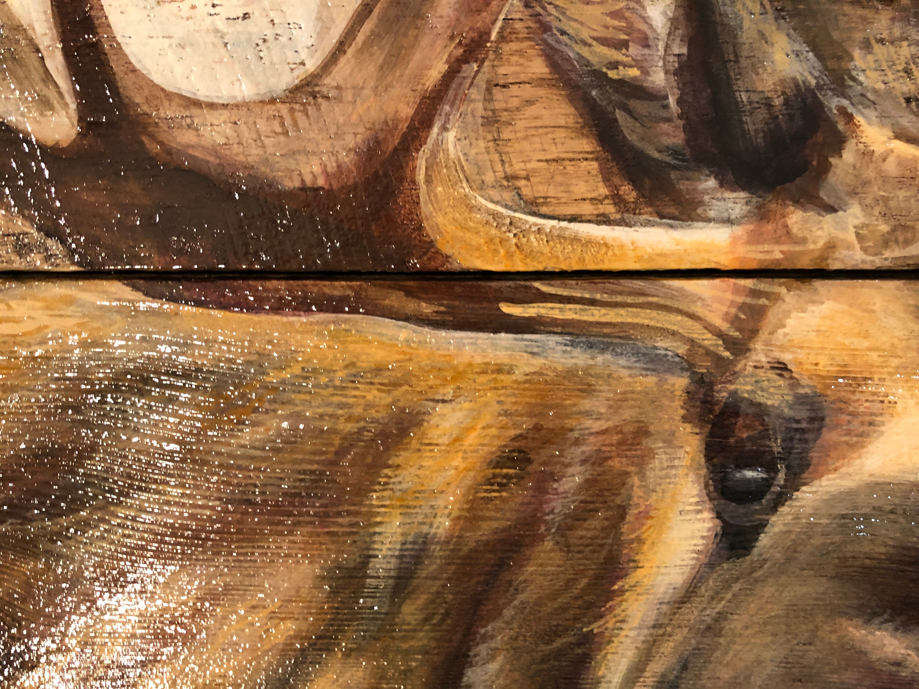 SOLD Rustic Moose Painting Wall Art, Cabin Art, Man Cave, Barn Wood - Etsy