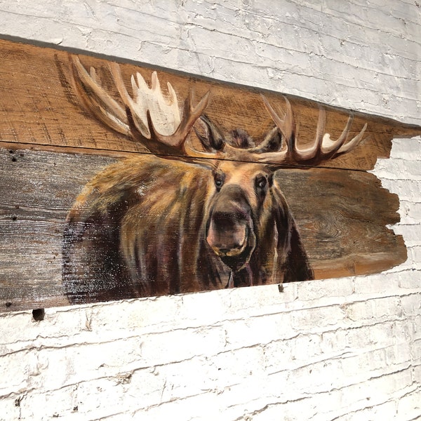 Moose Wall Art - Etsy