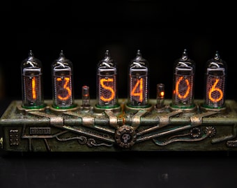Nixie Table Clock. Nixie Tube In-4. Steampunk Desk Clock. - Etsy