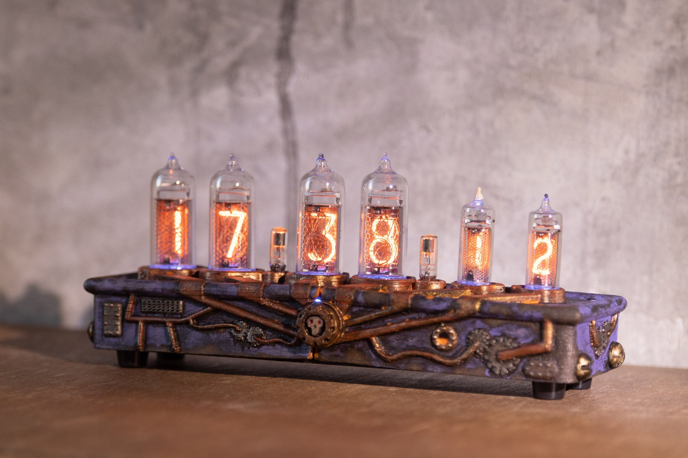 Steampunk NIXIE Tube Table Clock - Etsy