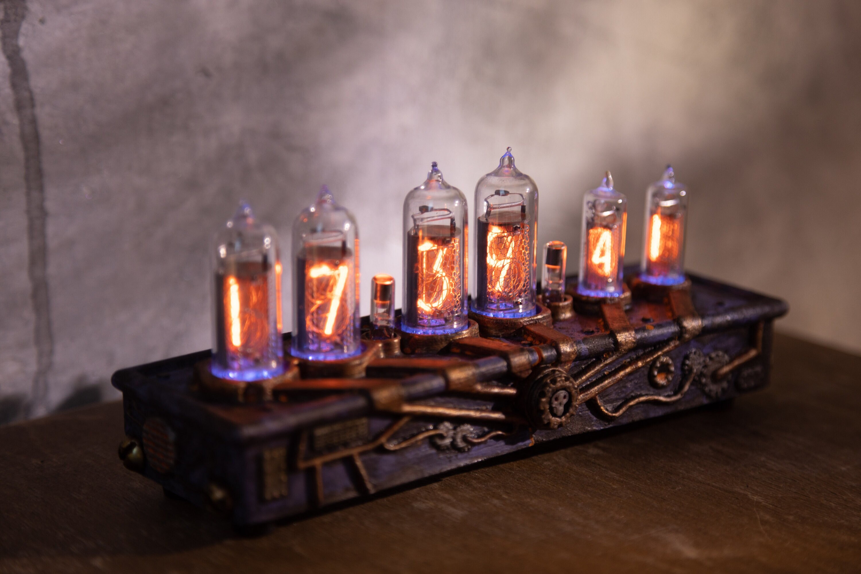 Steampunk NIXIE Tube Table Clock - Etsy