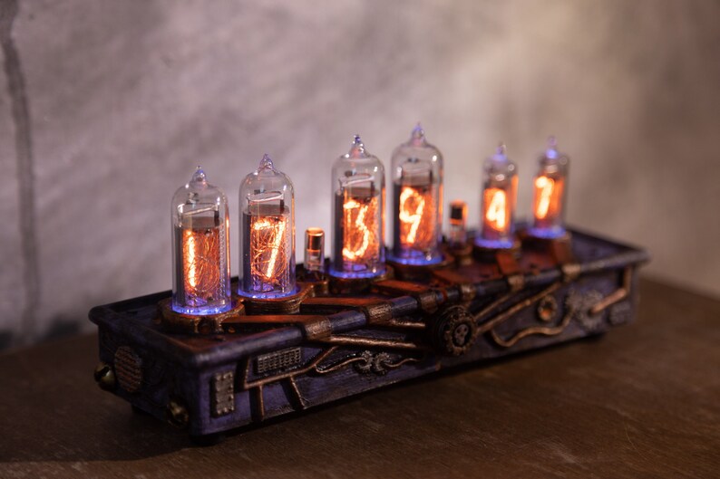 Steampunk NIXIE Tube Table Clock - Etsy