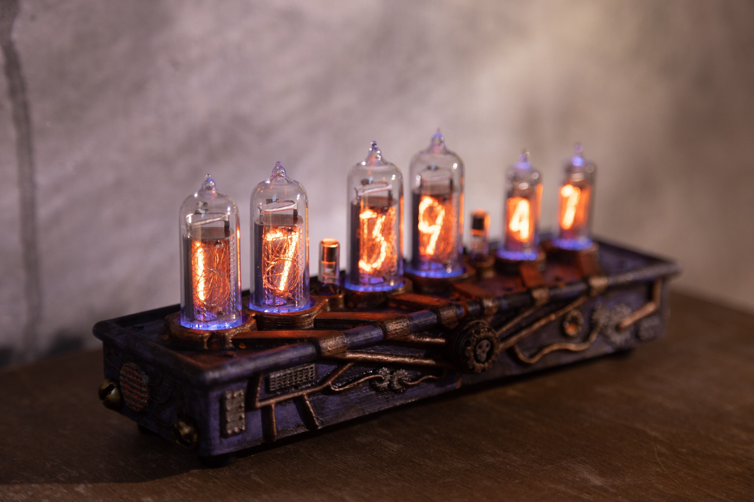 Steampunk NIXIE Tube Table Clock - Etsy