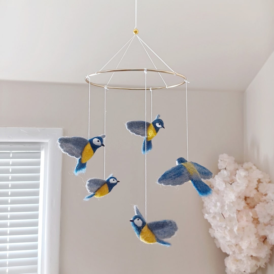 Bird Mobile for Nursery Flying Bird Baby Mobile Girl Garden Neutral ...