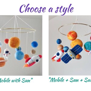 Solar System Mobile Baby Space Mobile Nursery Felt Planets | Etsy
