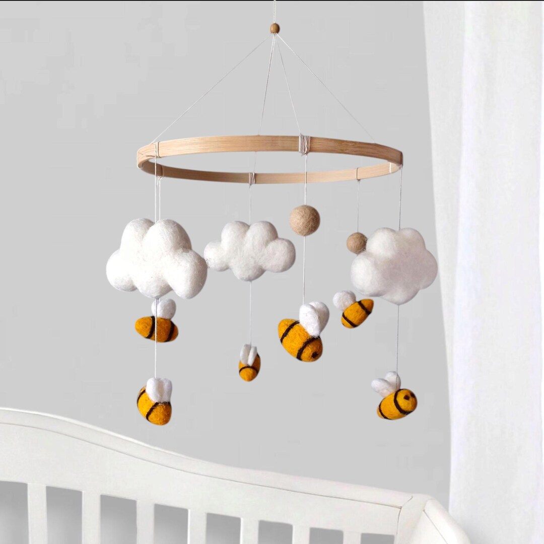 Bee Mobile Bumble Bee Baby Mobile Girl Honey Bee Crib Mobile Neutral ...
