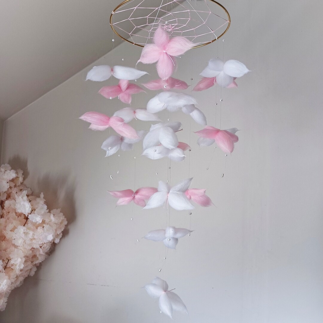 Butterfly Mobile Nursery Butterfly Crib Mobile Girl Felt Butterfly Baby ...