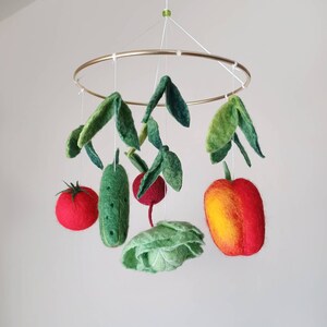 Vegetable Mobile Felt Veggie Mobile Fruit Baby Mobile Boy Food Crib ...