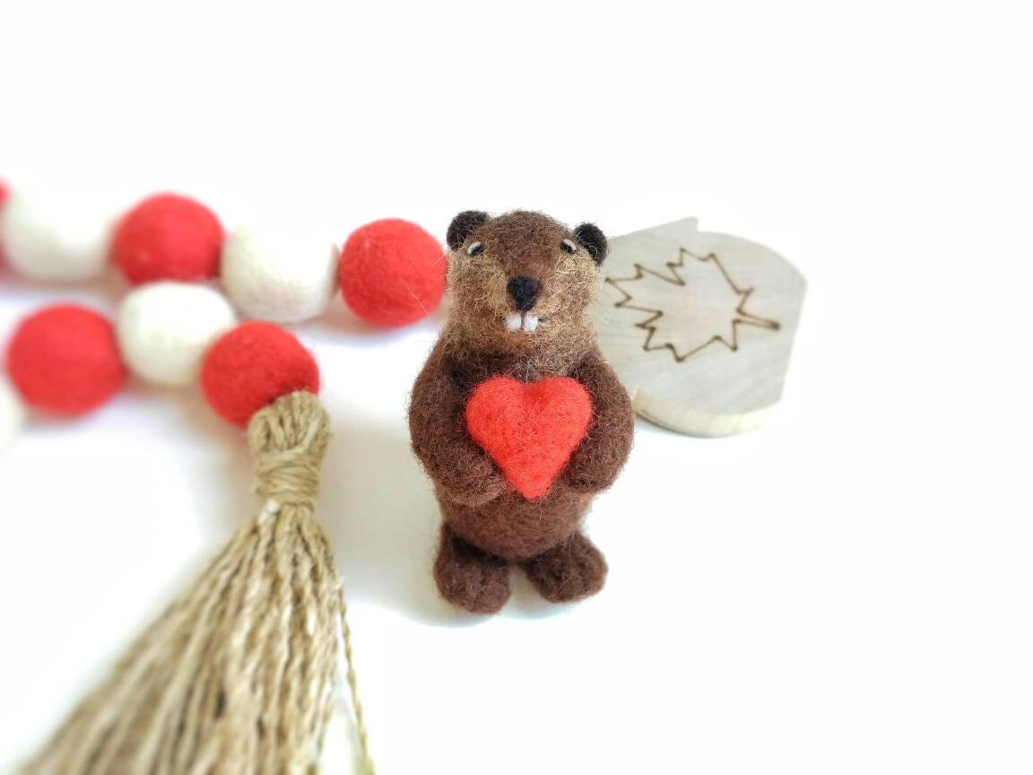 Needle Felted Woodland Animals, Needle Felted Beaver Gifts, Nature ...