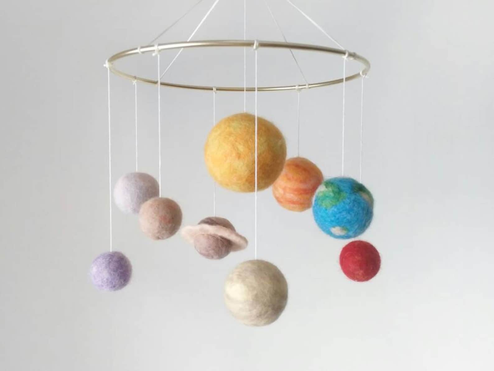 Solar System Mobile Crib Pastel Space Mobile Nursery Planet - Etsy