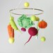 Needle Felted Veggie Mobile Hanging Vegetables Nursery Mobile - Etsy