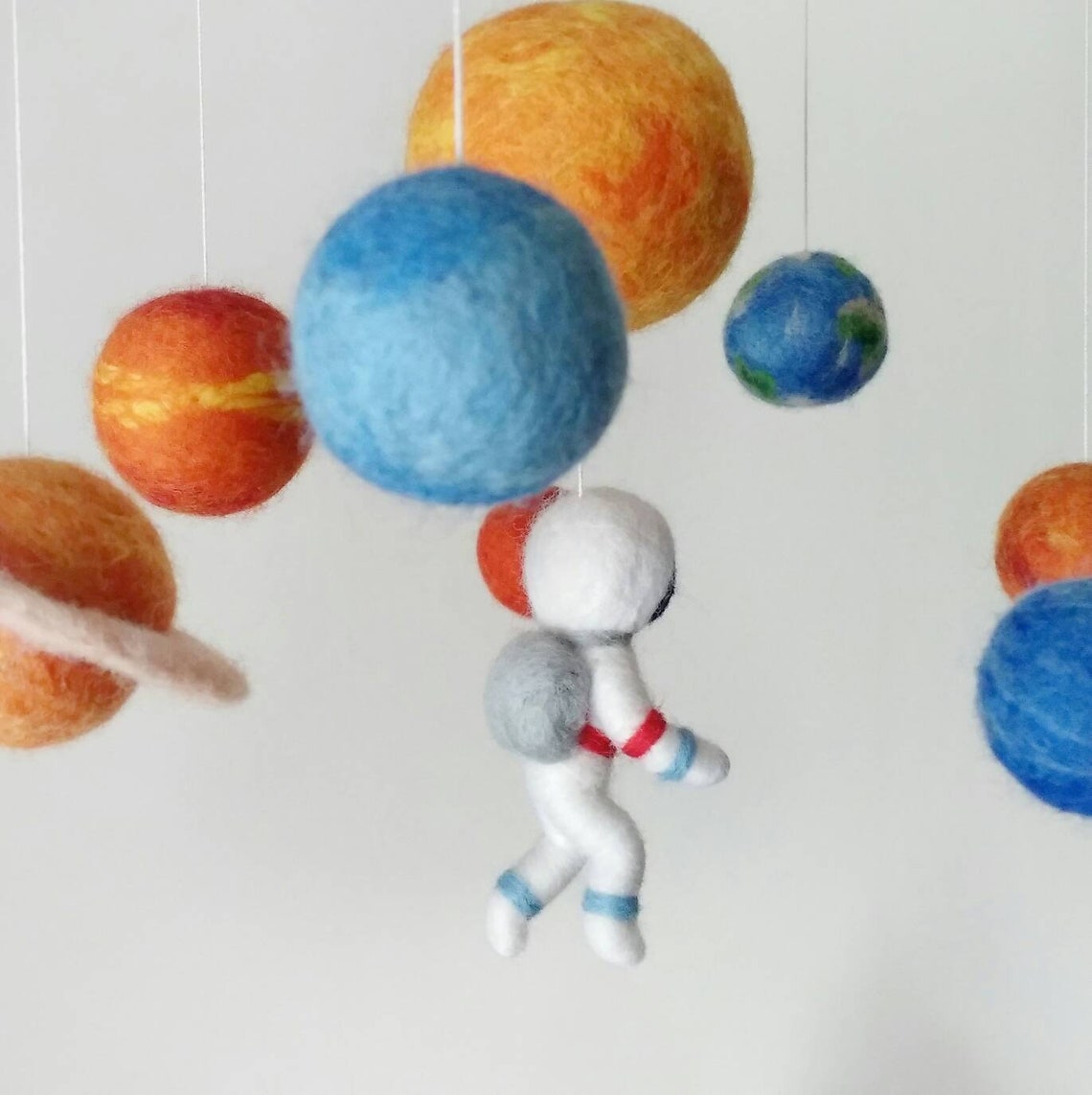 Sonnensystem Mobile Krippe Filz Planeten Mobile Kinderzimmer - Etsy.de