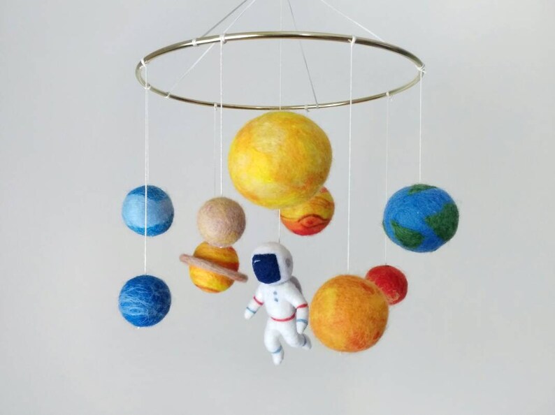 Solar System Mobile Crib Space Mobile Nursery Felt Planet Mobile Galaxy ...