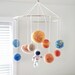 Solar System Mobile Crib Felt Planets Mobile Nursery Astronaut Mobile Baby Boy Outer Space ...