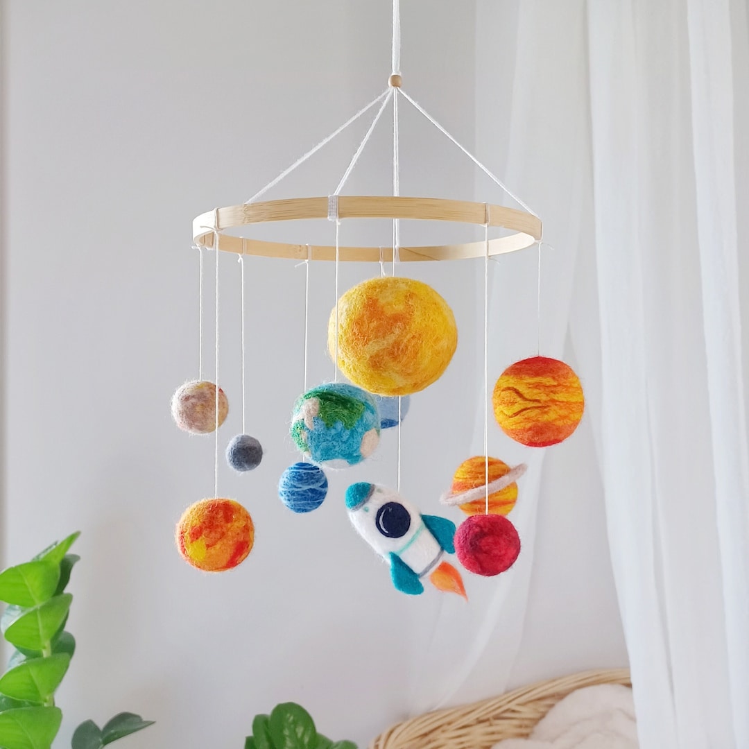 Solar System Mobile Nursery Outer Space Mobile Baby Boy Planets Mobile ...