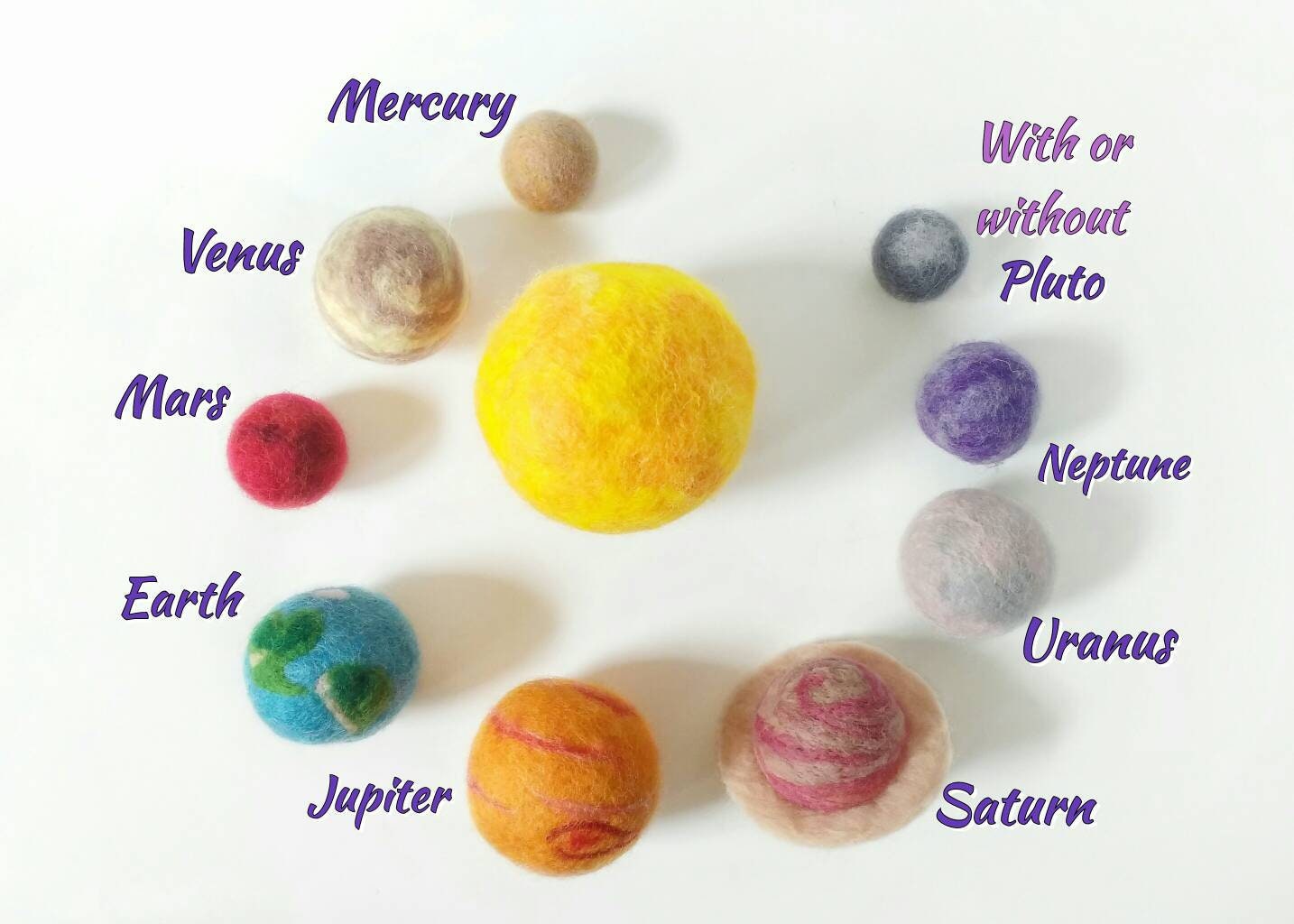 Solar System Montessori Set Outer Space Mobile DIY Wool Felt | Etsy