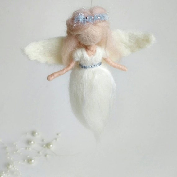 Needle Felted Angel Felt Angel Ornament Felt Fairy Waldorf | Etsy