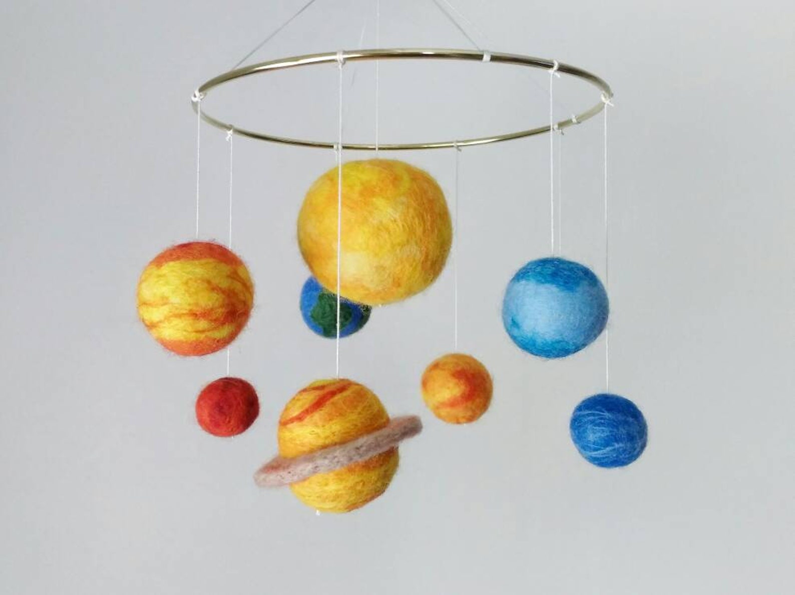Solar System Mobile Crib Space Mobile Nursery Felt Planet Mobile Galaxy ...