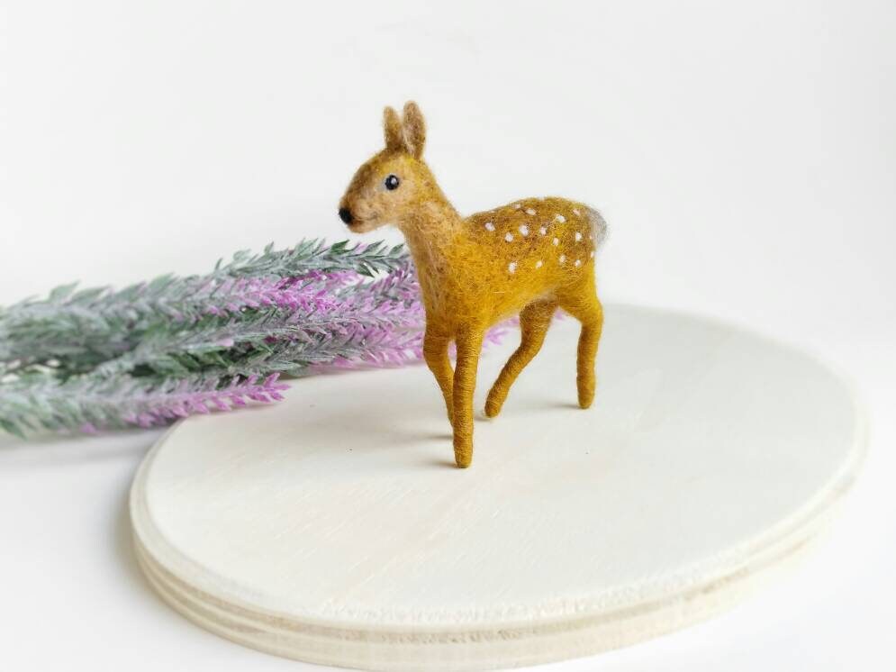 Needle Felted Deer Needle Felted Animals Woodland Felt Deer - Etsy
