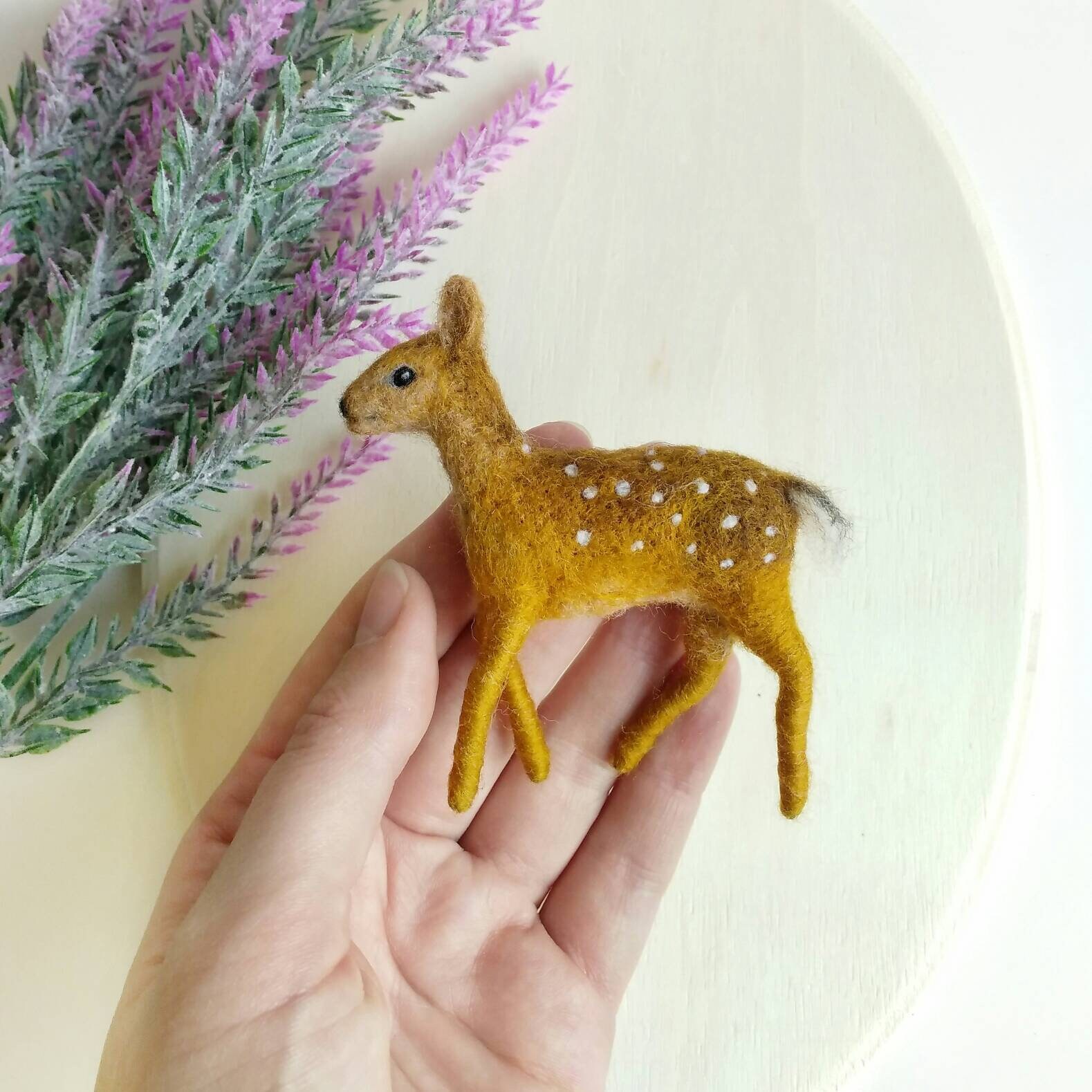 Needle Felted Deer Needle Felted Animals Woodland Felt Deer - Etsy