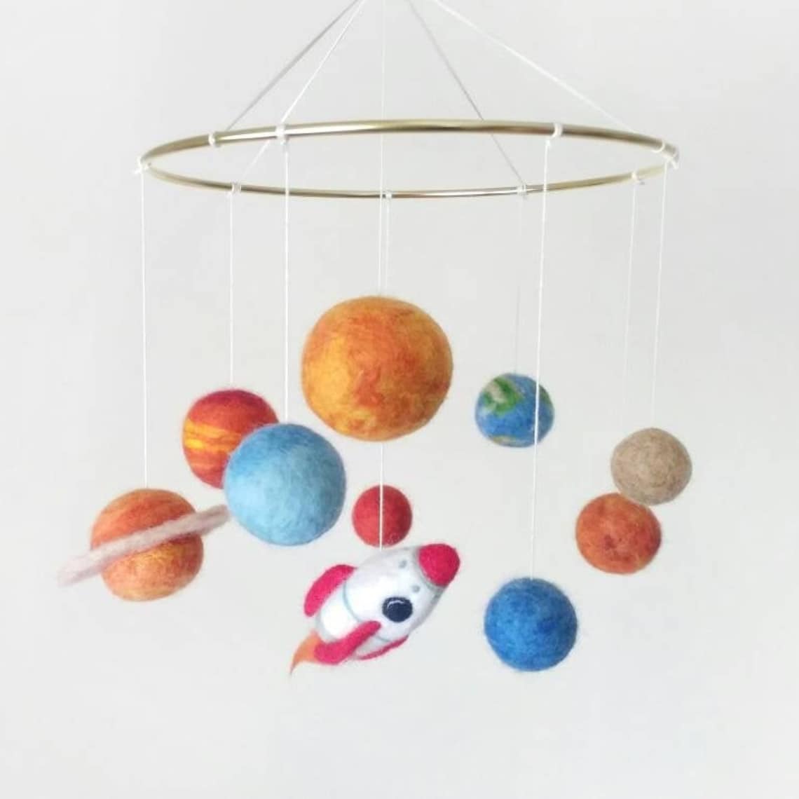 Sonnensystem Mobile Krippe Filz Planeten Mobile Kinderzimmer - Etsy.de