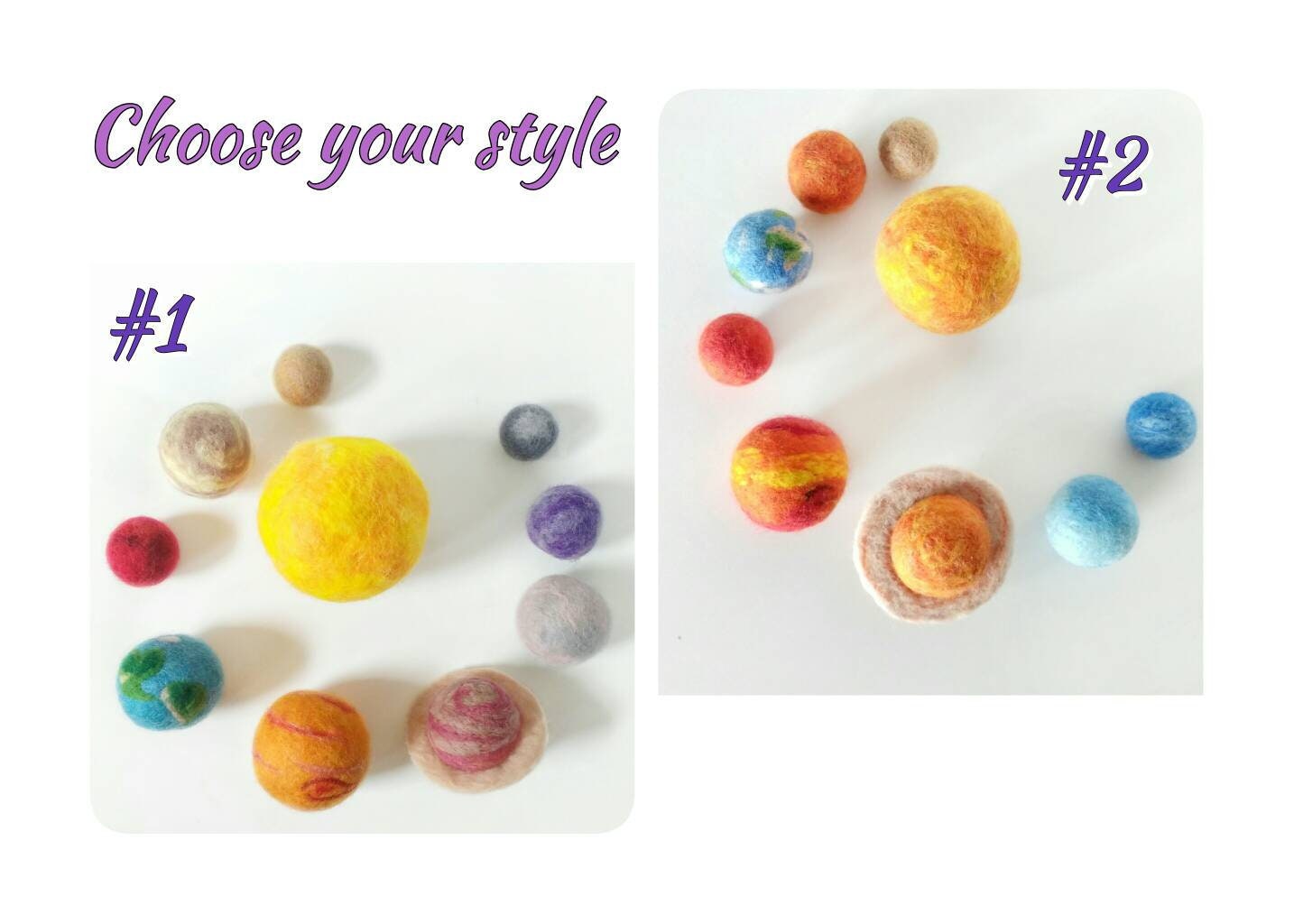 Solar System Montessori Set Outer Space Mobile DIY Wool Felt | Etsy