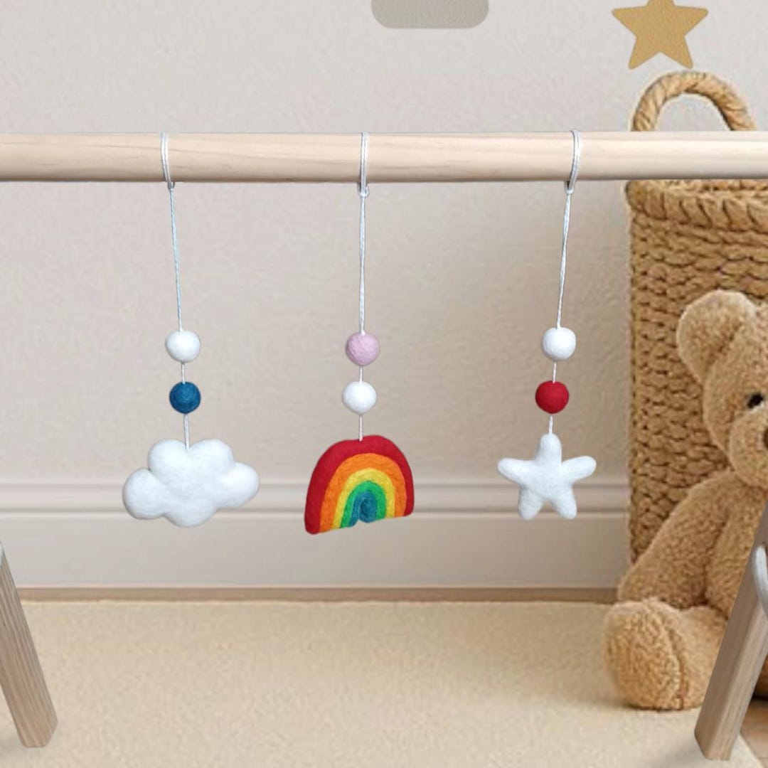 Felt Baby Gym Toys Weather Baby Gym Hanging Toys Cloud Baby Play Gym ...