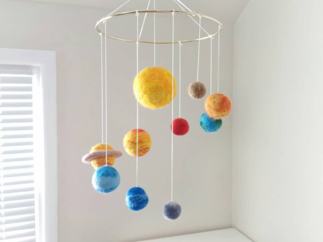 Solar System Mobile Crib Space Mobile Nursery Felt Planet Mobile ...