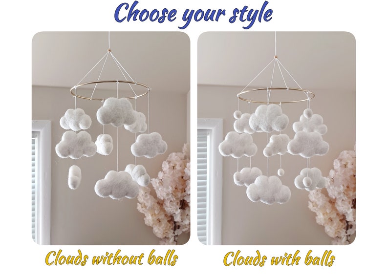 Cloud Mobile Nursery Cloud Baby Mobile Boy Sky Mobile Space Crib Mobile ...