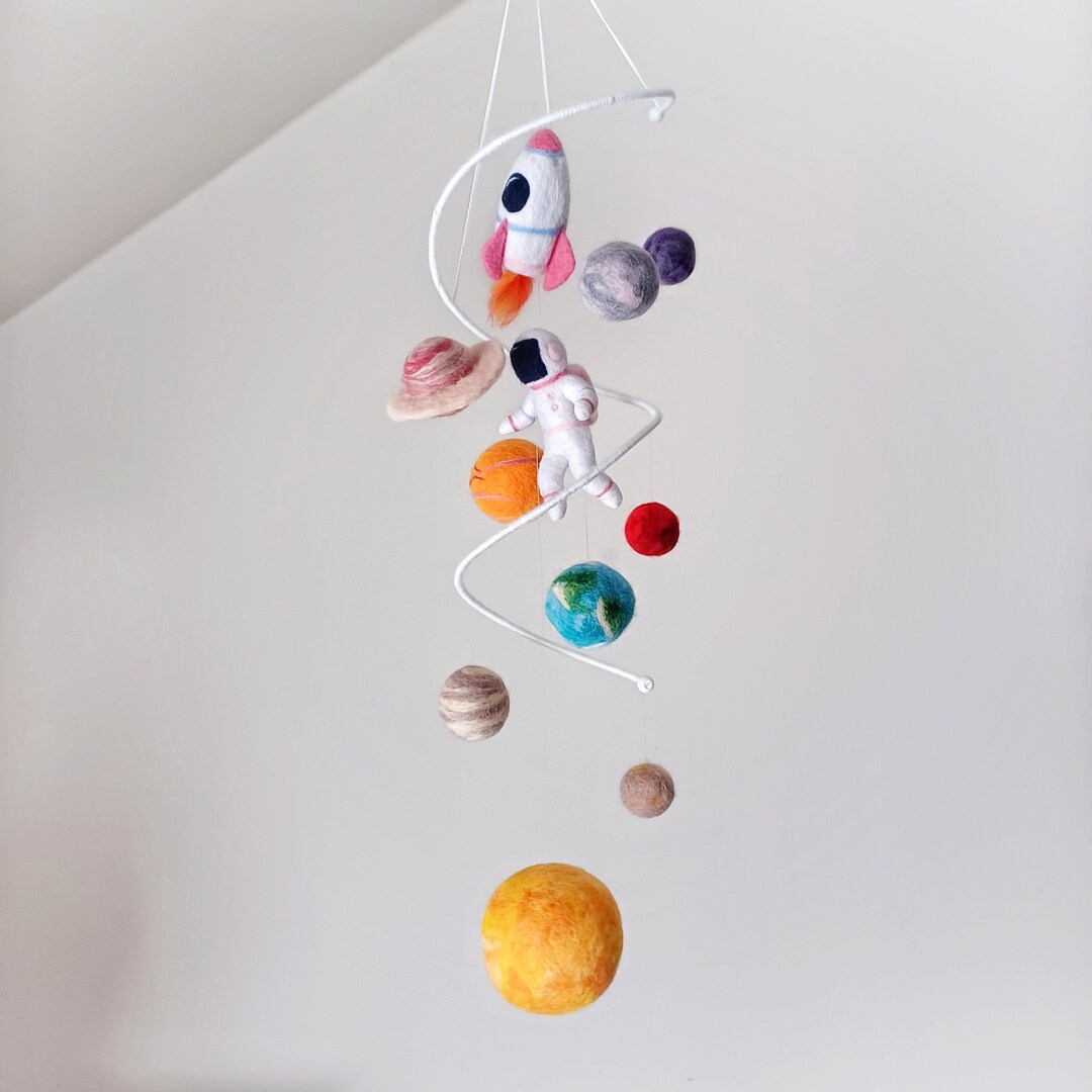 Hanging Solar System Mobile Nursery Space Mobile Crib Felt Planets ...