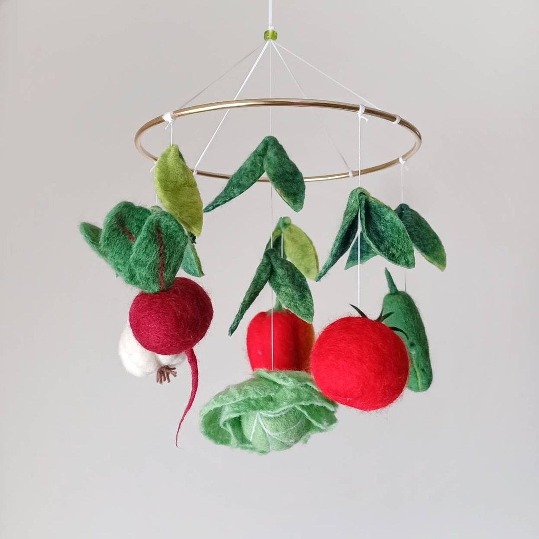 Vegetable Mobile Felt Veggie Mobile Fruit Baby Mobile Boy Food Crib ...