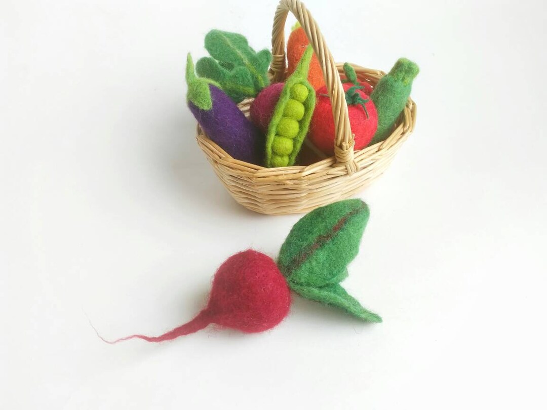 Needle Felted Beet, Felt Vegetable Garden, Kitchen Play Food, Wool ...