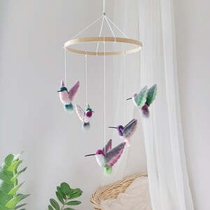 Hummingbird Mobile Flying Bird Mobile Baby Mobile Girl Nature Crib ...