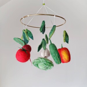 Vegetable Mobile Felt Veggie Mobile Fruit Baby Mobile Boy Food Crib ...