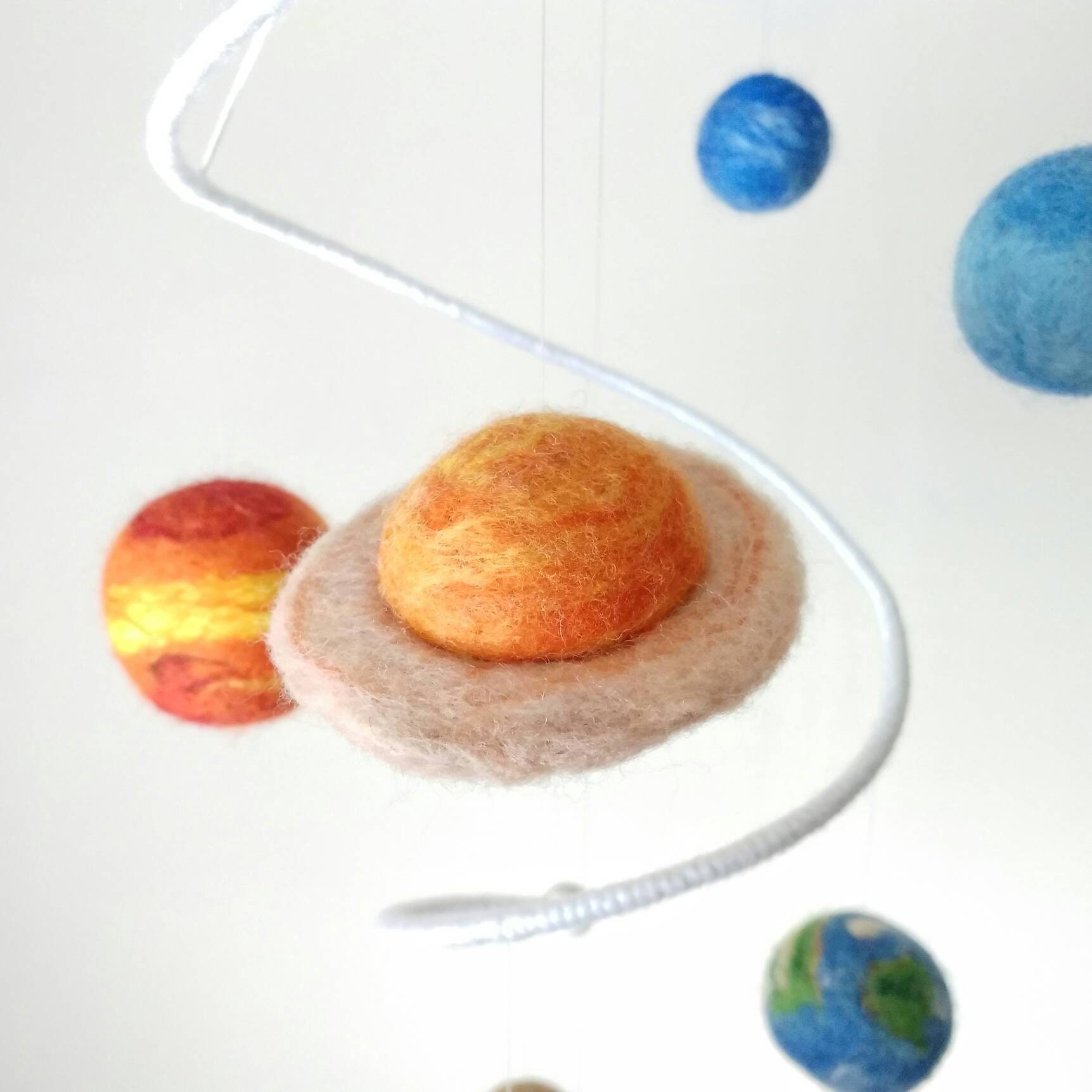 Solar system mobile nursery Space mobile baby boy Felt planets | Etsy