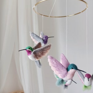 Hummingbird Mobile Flying Bird Mobile Baby Mobile Girl Nature Crib ...