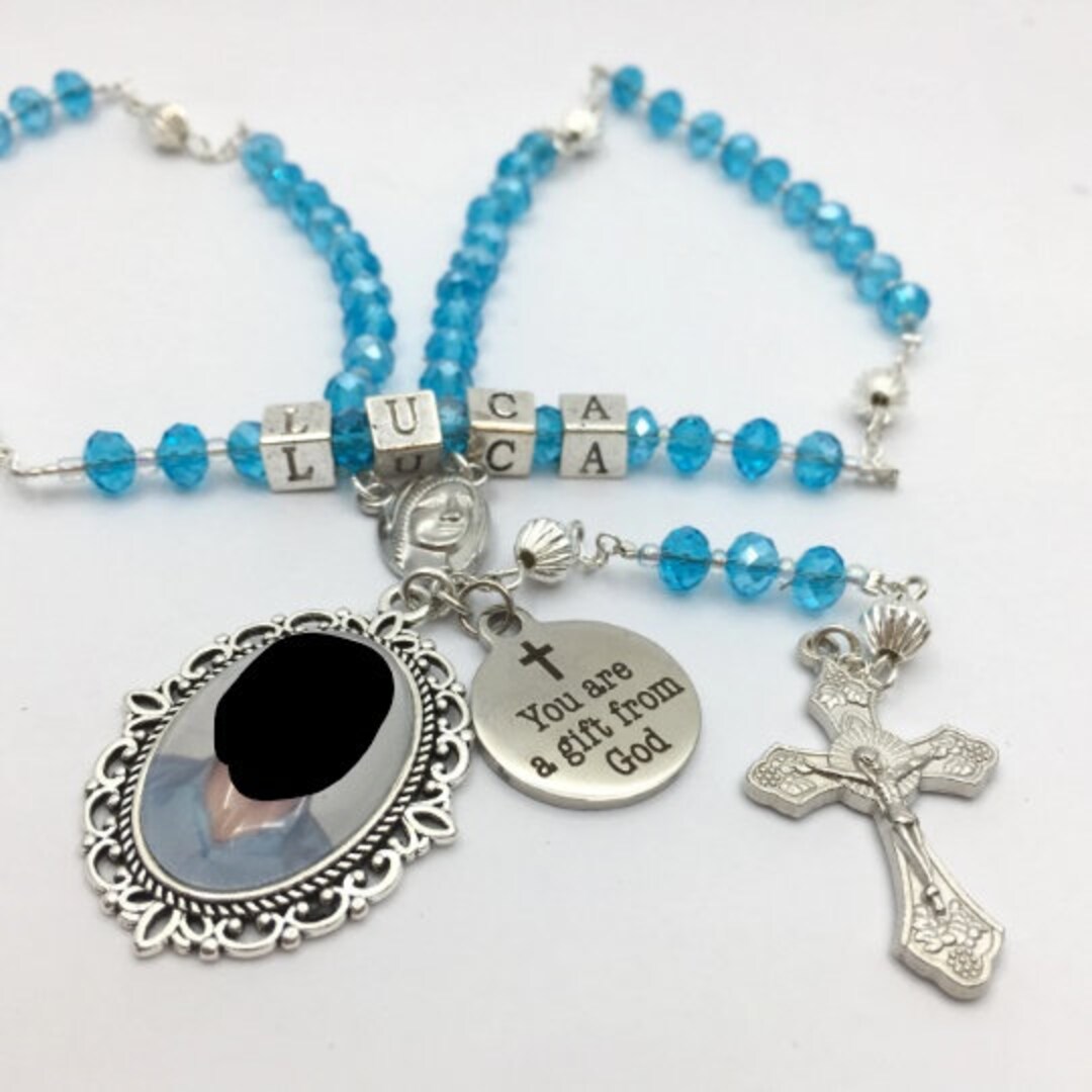 Rosary With Picture, Full Rosary, Crystal Custom Handmade Rosary ...