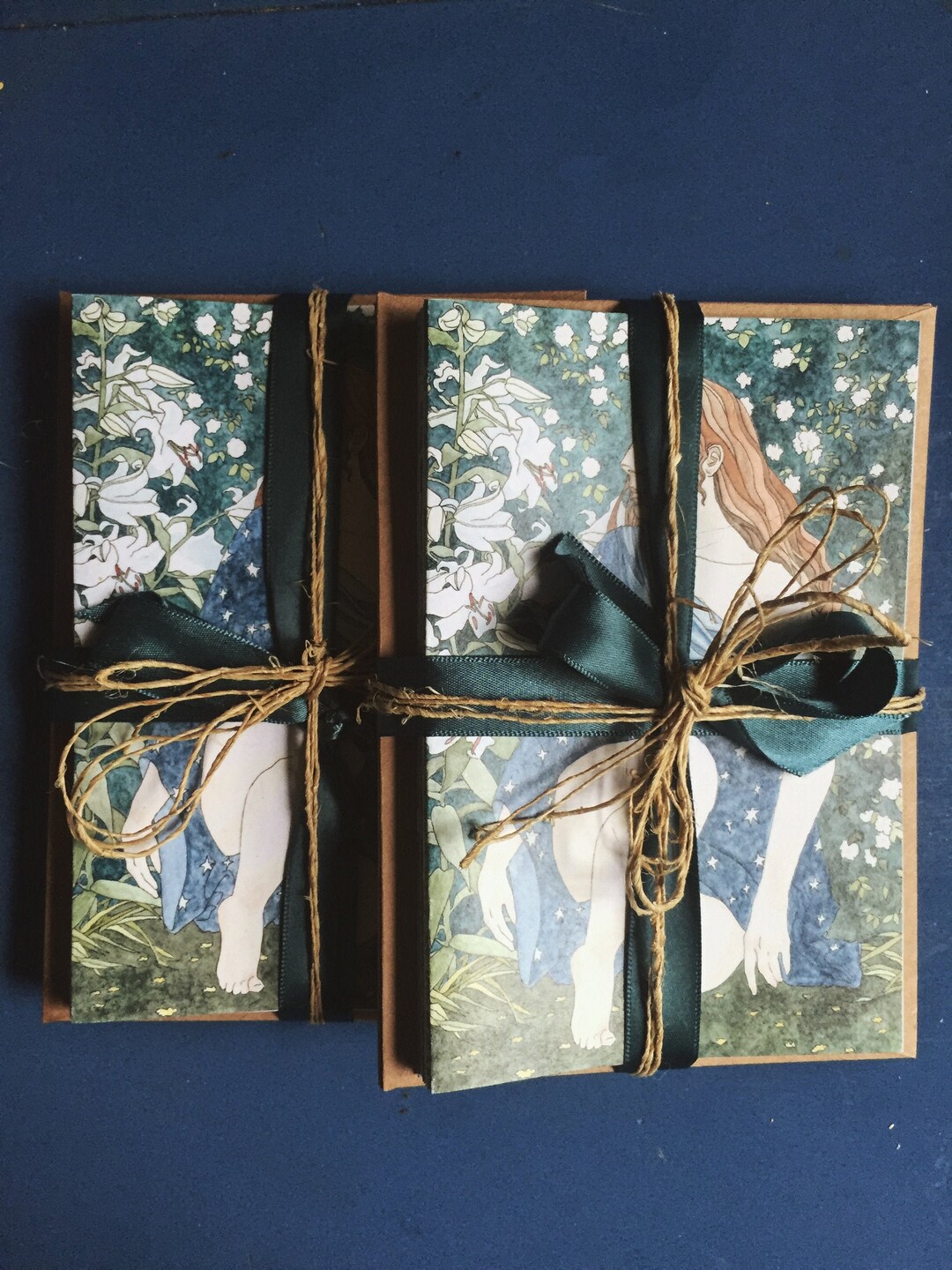 Set of 10 Handmade Portrait Card Set - Etsy