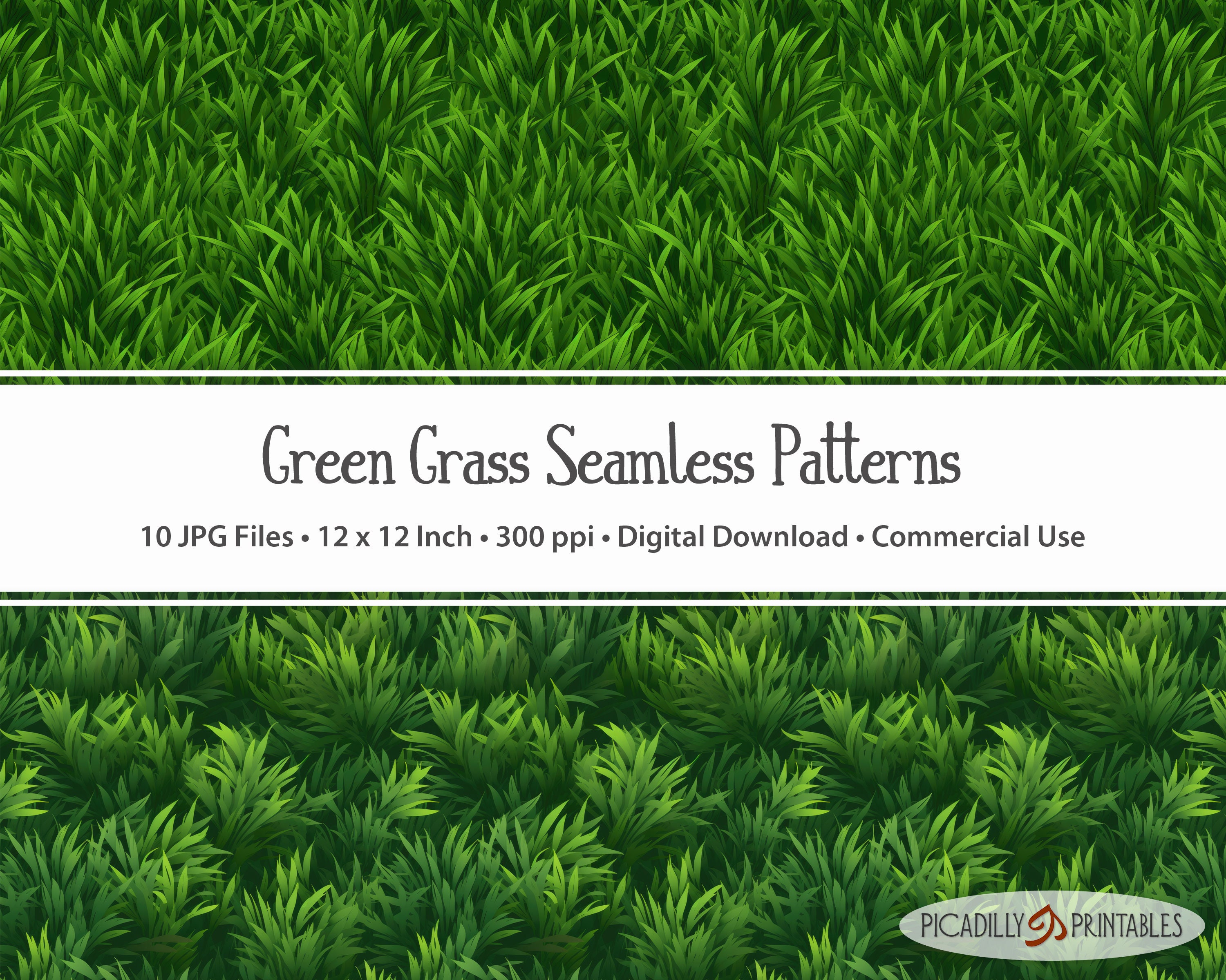 Grass Seamless Patterns for Wallpapers, Textiles, Wrapping Paper - 10 ...
