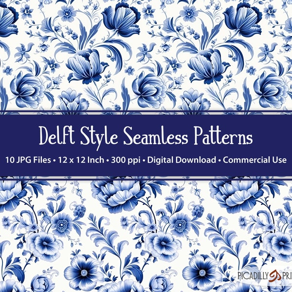 Delft Blue Fabric - Etsy