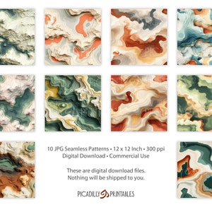 Topography II Map Style Seamless Pattern Backgrounds for Wallpapers ...