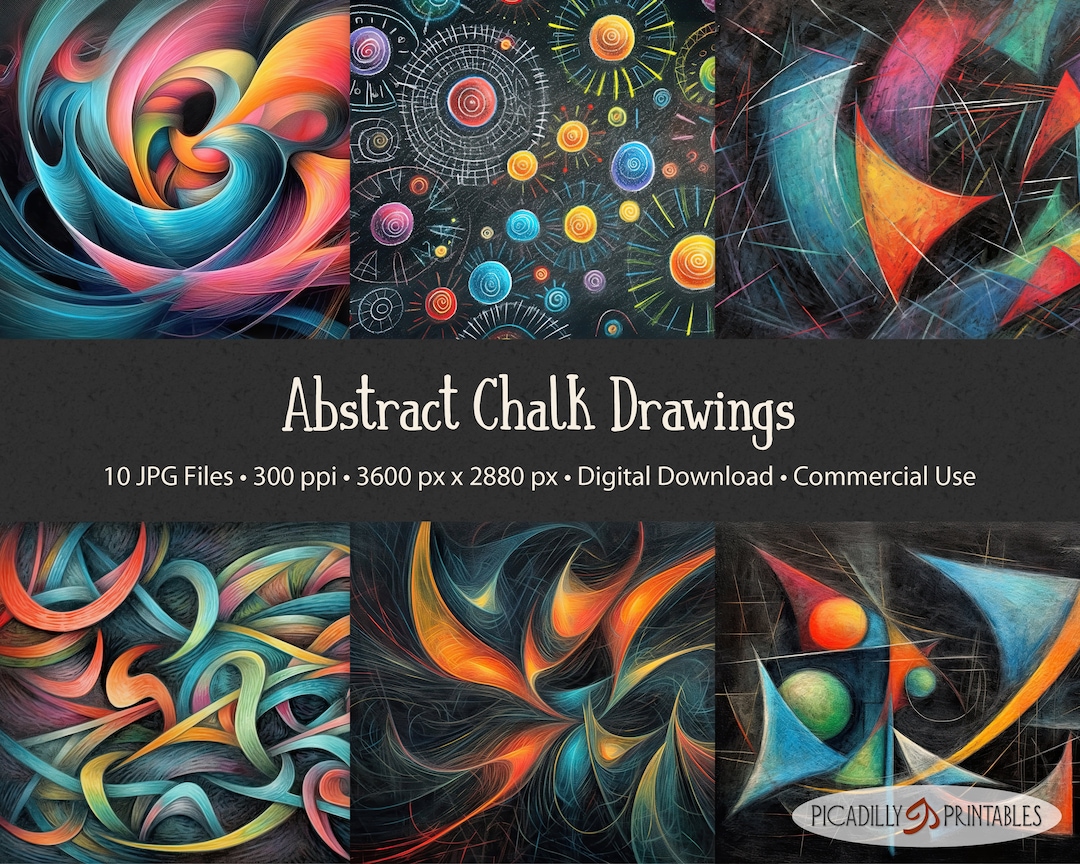 Abstract Chalk Drawing Chalkboard Backgrounds for Scrapbooking, Card ...