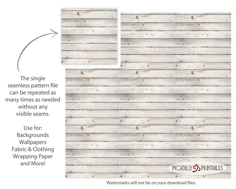 Weathered Shiplap Seamless Patterns - Whitewashed Wall Siding - 10 JPG ...