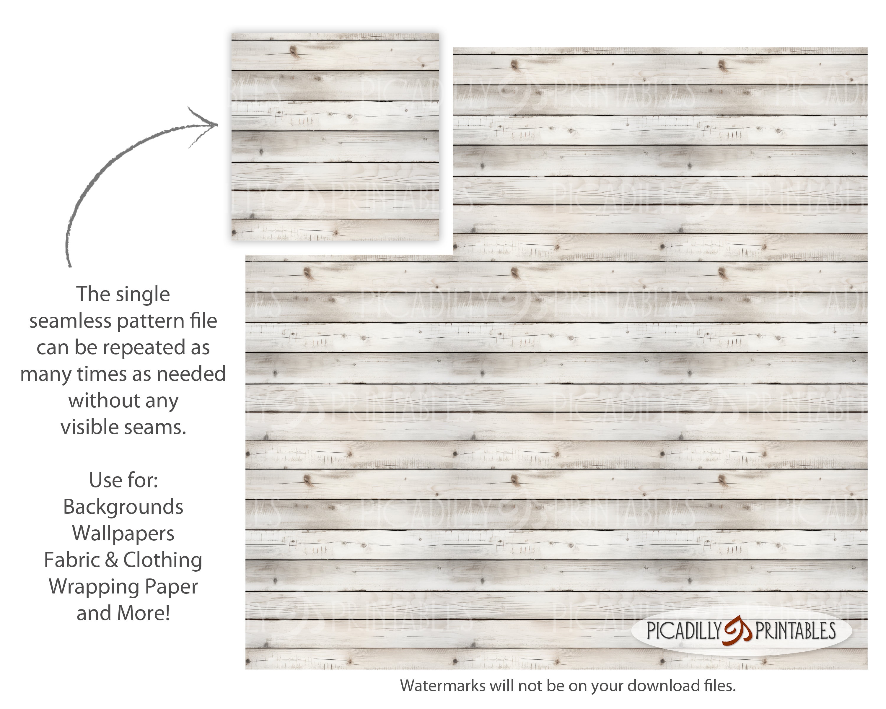 Weathered Shiplap Seamless Patterns - Whitewashed Wall Siding - 10 JPG ...