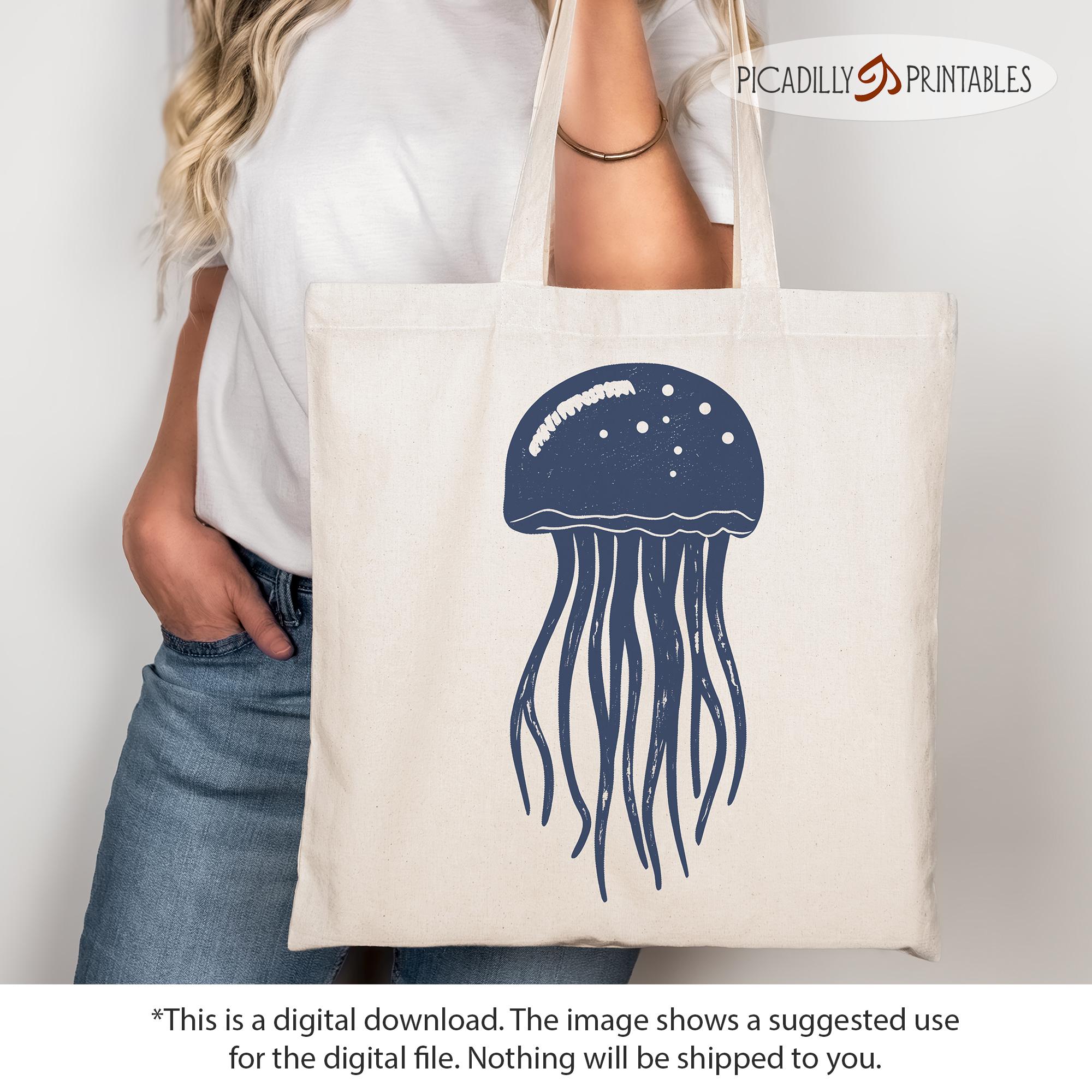Sea Creatures Clip Art - Linocut Style - 10 PNG Files With Transparent ...