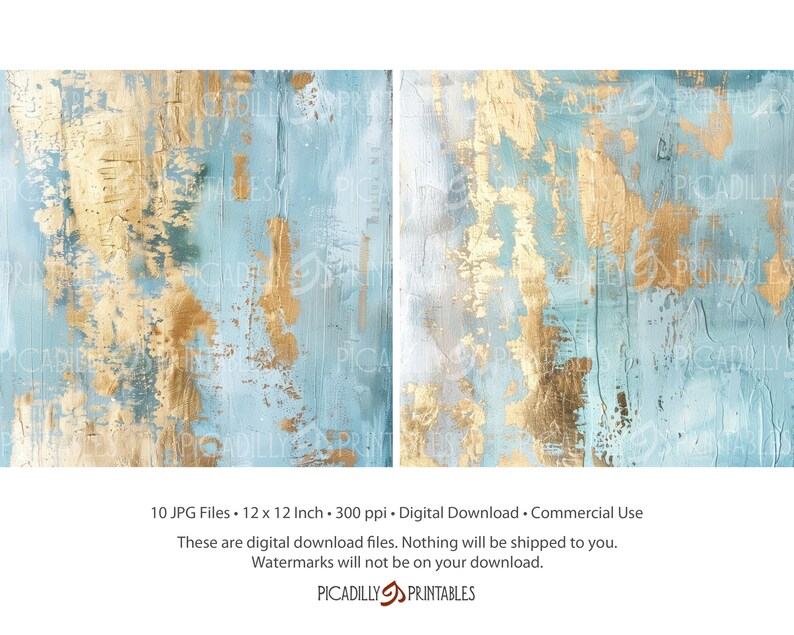 Blue and Gold Backgrounds - 10 JPG Files - 300 PPI - 12x12 ...
